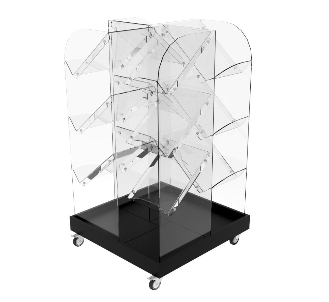 16 Titles Cube Newspaper Stand | HL Display
