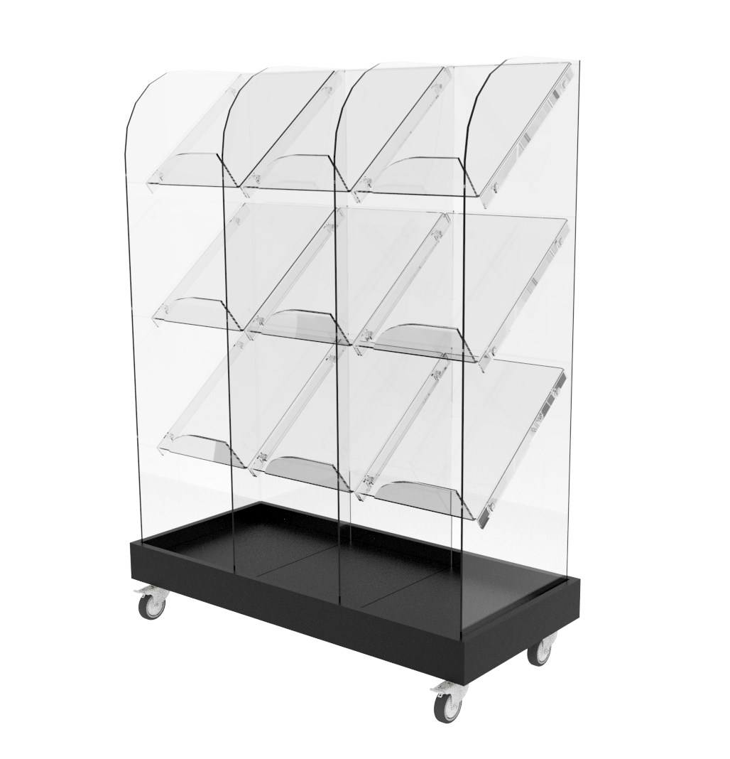 12 Titles Triple Newspaper Stand | HL Display