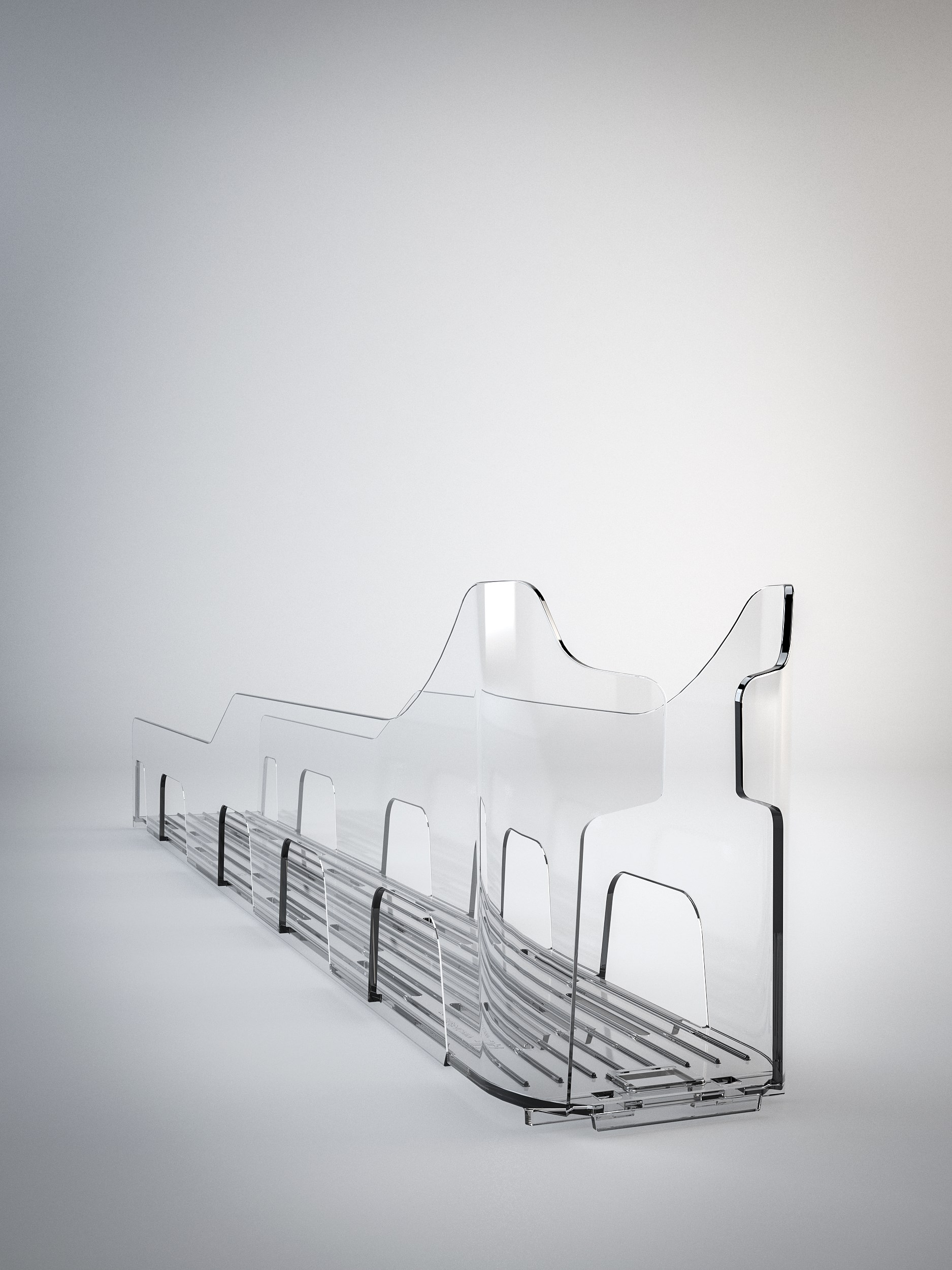 Pusher/gravity tray, non-breakable, for beverages | HL Display