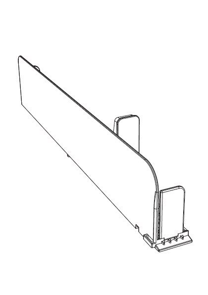L-divider with 25mm pusher, left | HL Display
