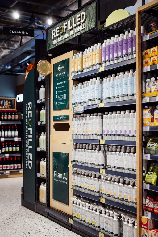 M&S Refilled, bespoke displays