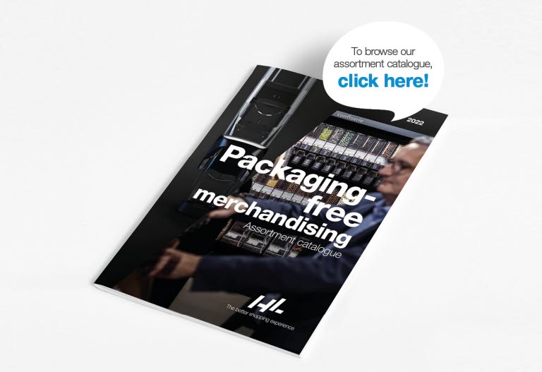 Gravity and scoop bins for bulk merchandising | HL Display